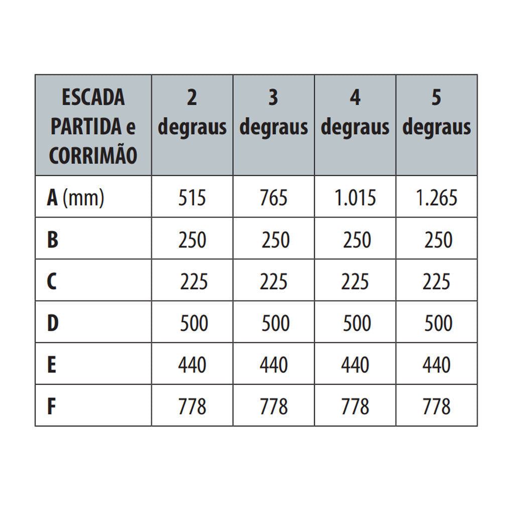 Split ladder 4 steps A316 electropolished